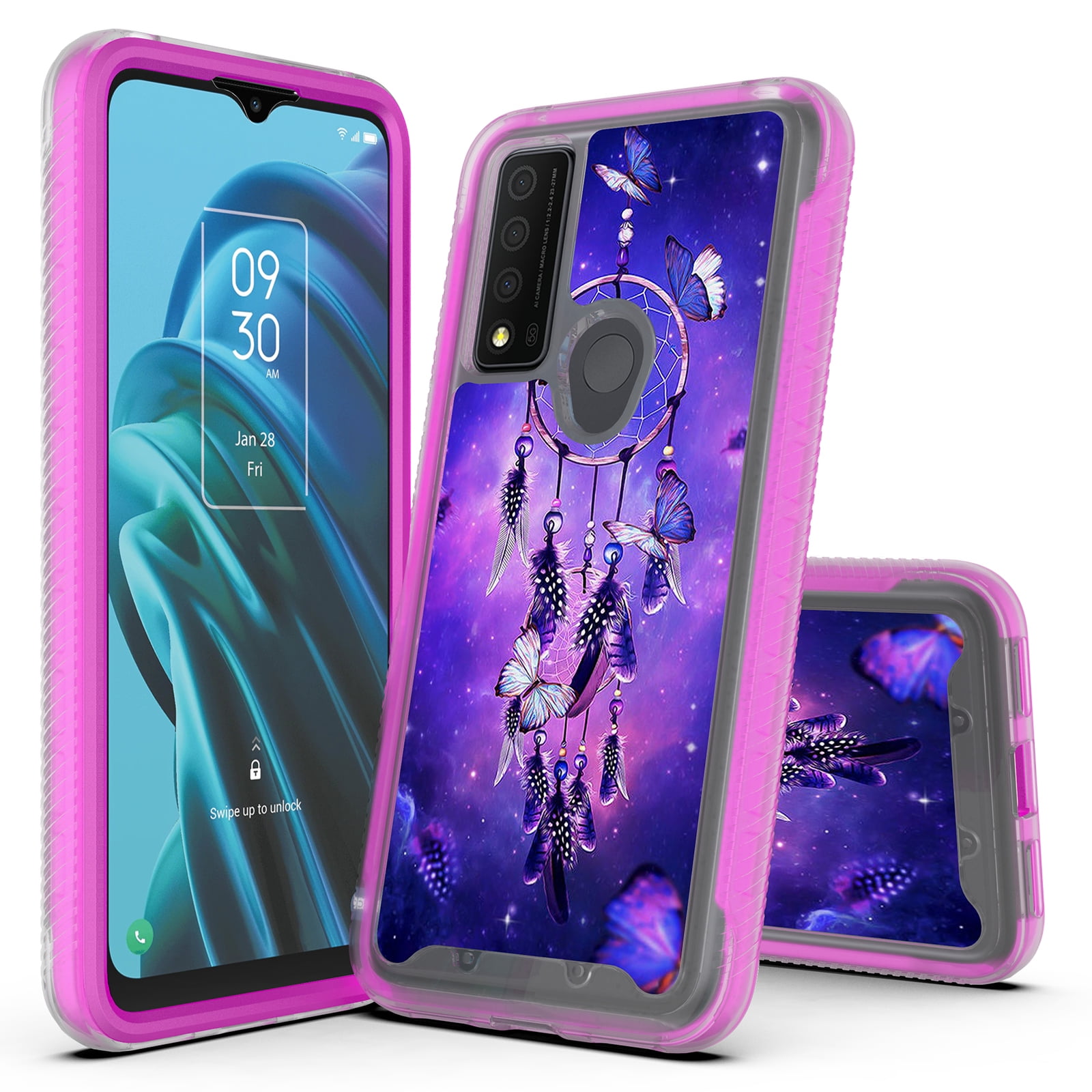 TCL 30 XE 5G Case, Rosebono Hybrid Graphic Design Pattern Cover Case ...