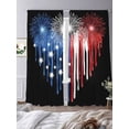 4th of July Sheer Curtains 96 Inch Length 2 Panels Set, Independence ...