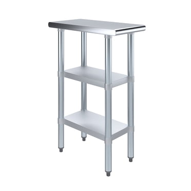AmGood 84" Long x 18" Deep Stainless Steel Work Table With Open Base ...