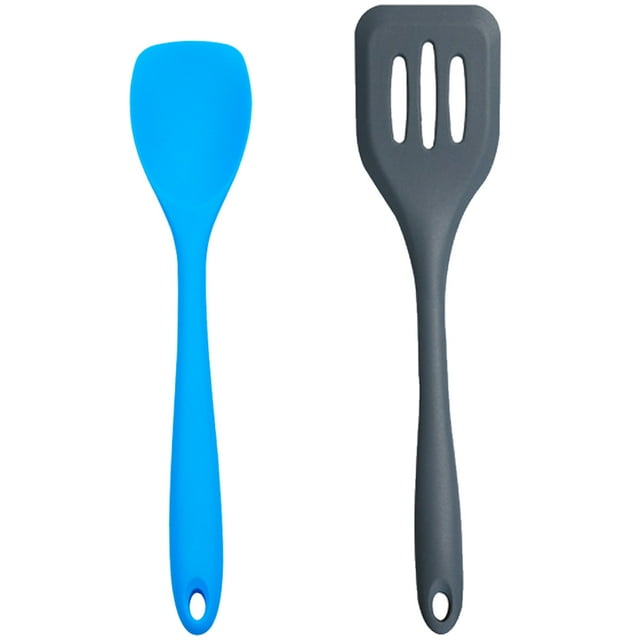 2 Piece Mini Kitchen Utensil Set- Silicone Kitchen Tools with Salad ...