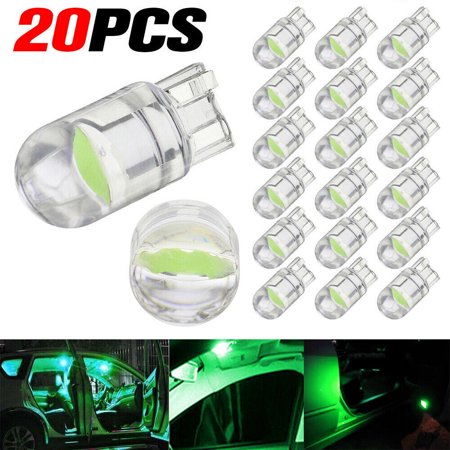 Compuye Car T10 LED COB Amber Wedge Interior Dome Reading Map Light Bulb Kit W5W 168 194，green ...