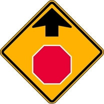 Lyle Stop Sign Ahead Traffic Sign,30" x 30" W3-1-30HA - Walmart.com