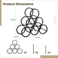 Metal Wine Rack for 6 Bottles, Black Countertop Wine Bottle Holder for ...