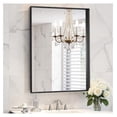 2-Pack Black Bathroom Mirror 22x30 Inch, Rectangle Mirror with Metal ...