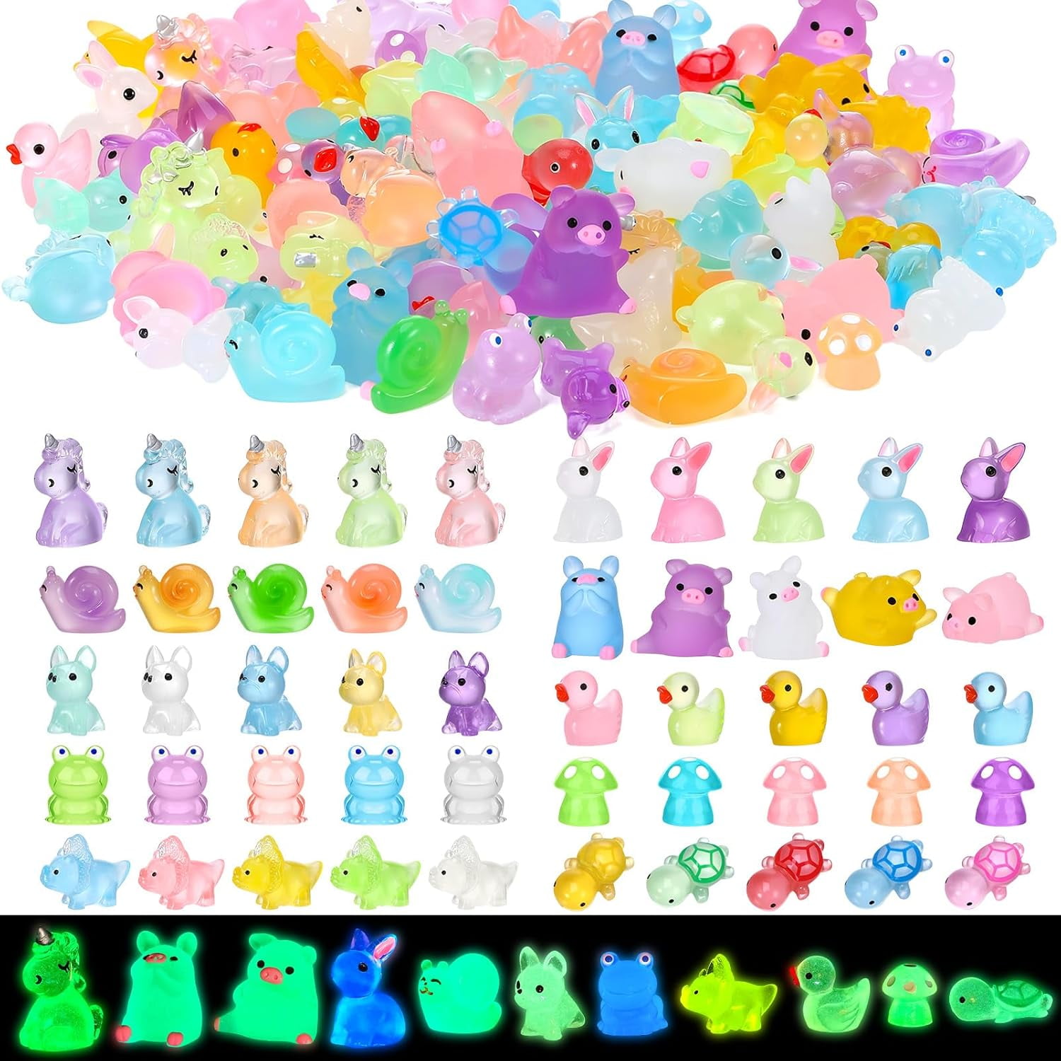 Click here for Salafire 100 Pcs Mini Resin Animals Luminous Mini... prices