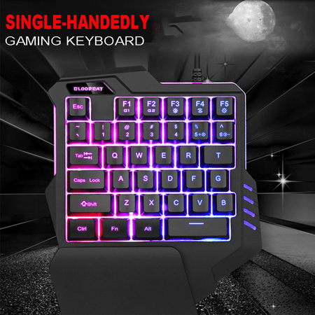 One Handed Mechanical Keyboard, Ergonomic Half Gaming Keyboard 35 Keys ...