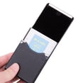 2 Pack Magnetic PU Stainless Steel Business Card Holder, Flip Pocket ...
