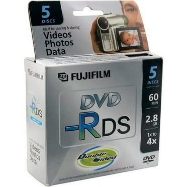 Fujifilm 10 PCS DVD-R DS Camcorder Discs, 2.8GB, 60 Minutes, Double ...