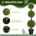 HOMCOM Set of 2 Fake Plants, Artificial Trees in Pots, Ball Boxwood ...
