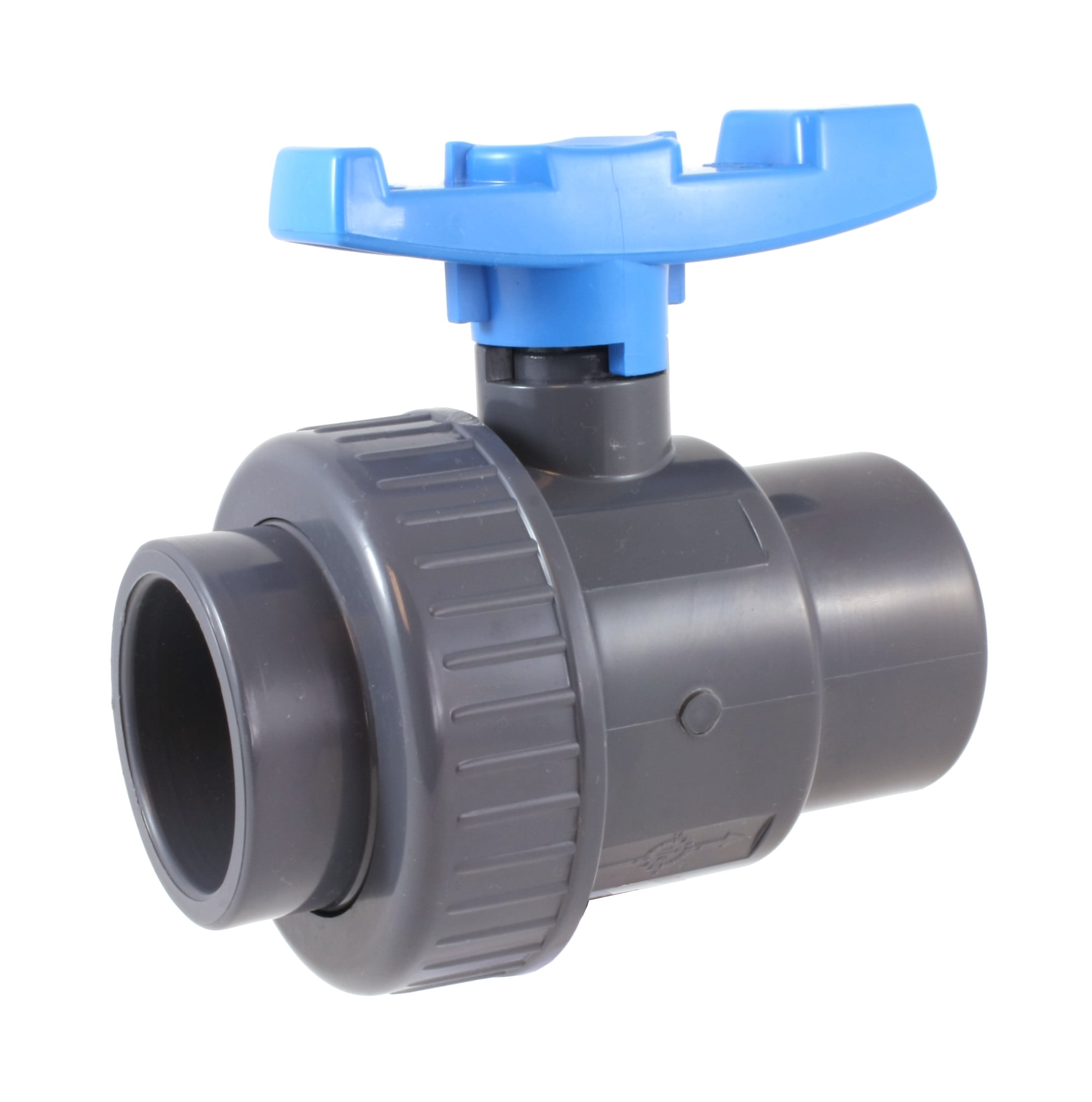 PVC SINGLE UNION BALL VALVE 1-1/2" - Socket - Sanipro - Walmart.com