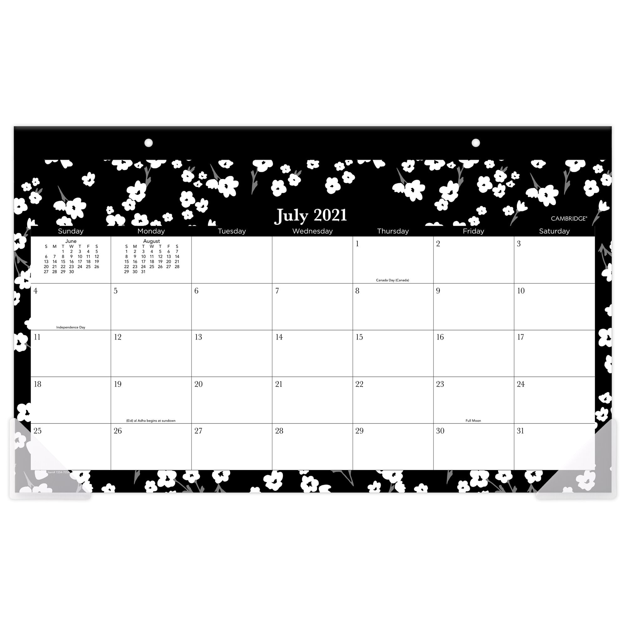 Cambridge Ambrosia Academic Compact Monthly Desk Pad Calendar, 17 3/4 ...