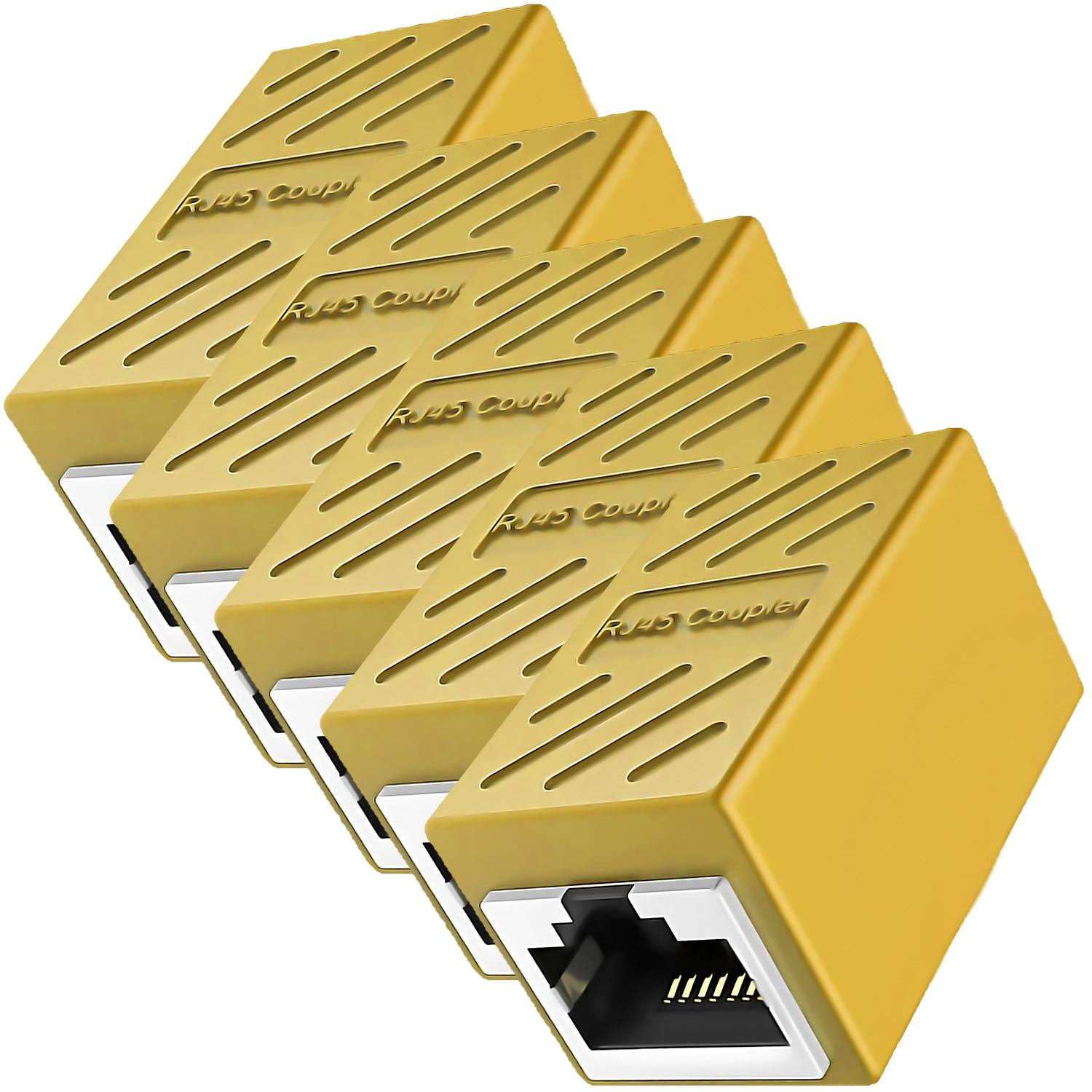 Empalme RJ45 LinkFusionYellow 5 Pzas Acoplador RJ45 Hasta 1000Mbps ...