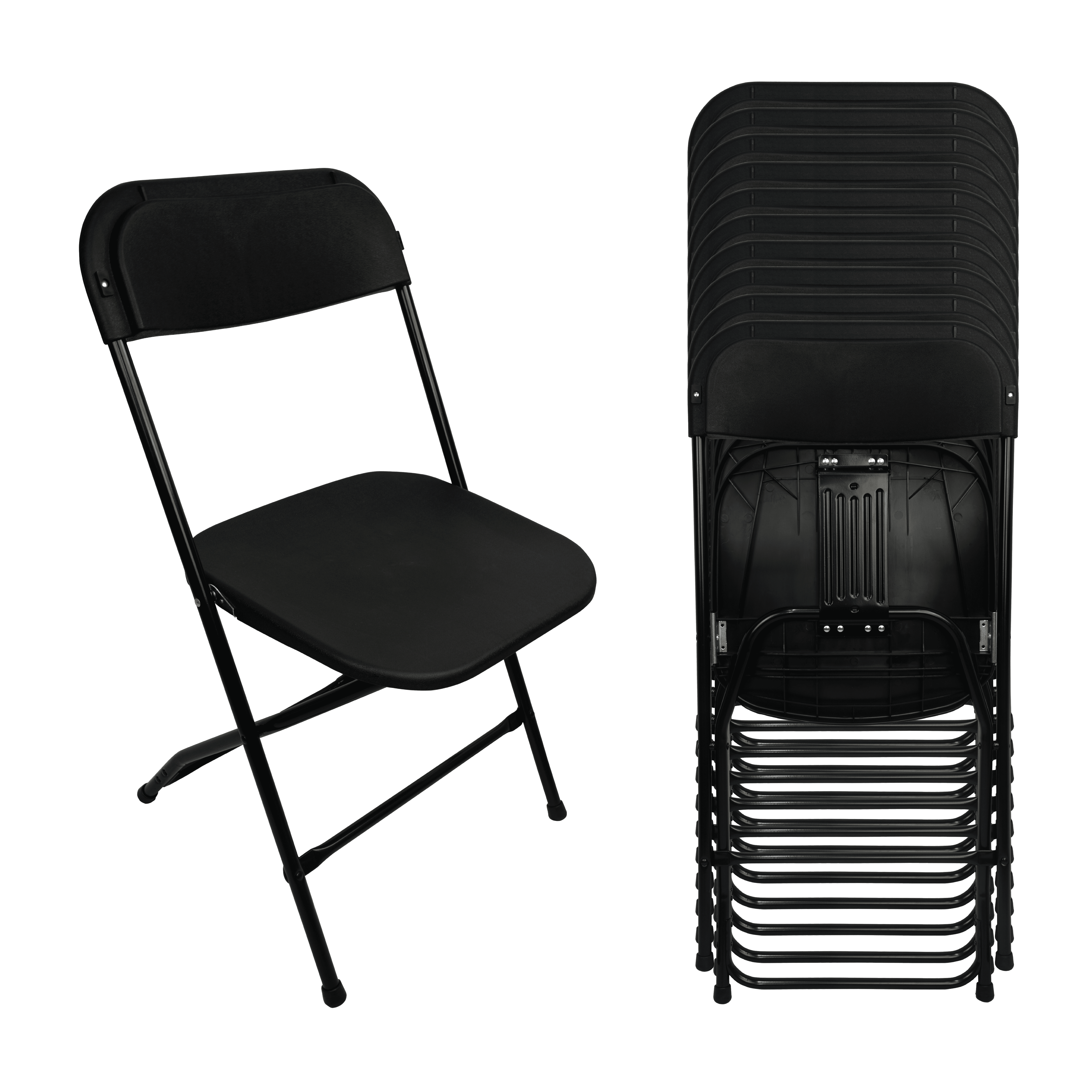 Set 10 Sillas Plegables Plastico STYRKA Uso Rudo para Eventos Exterior ...