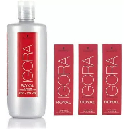 Igora Royal color 0-33(3 tube) + Igora Oil Developer 6% 20 Volume ...