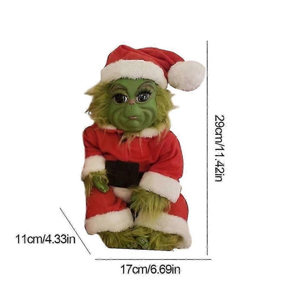 Christmas Plush Toy Green Monster Doll Christmas Grinch Baby Toy ...