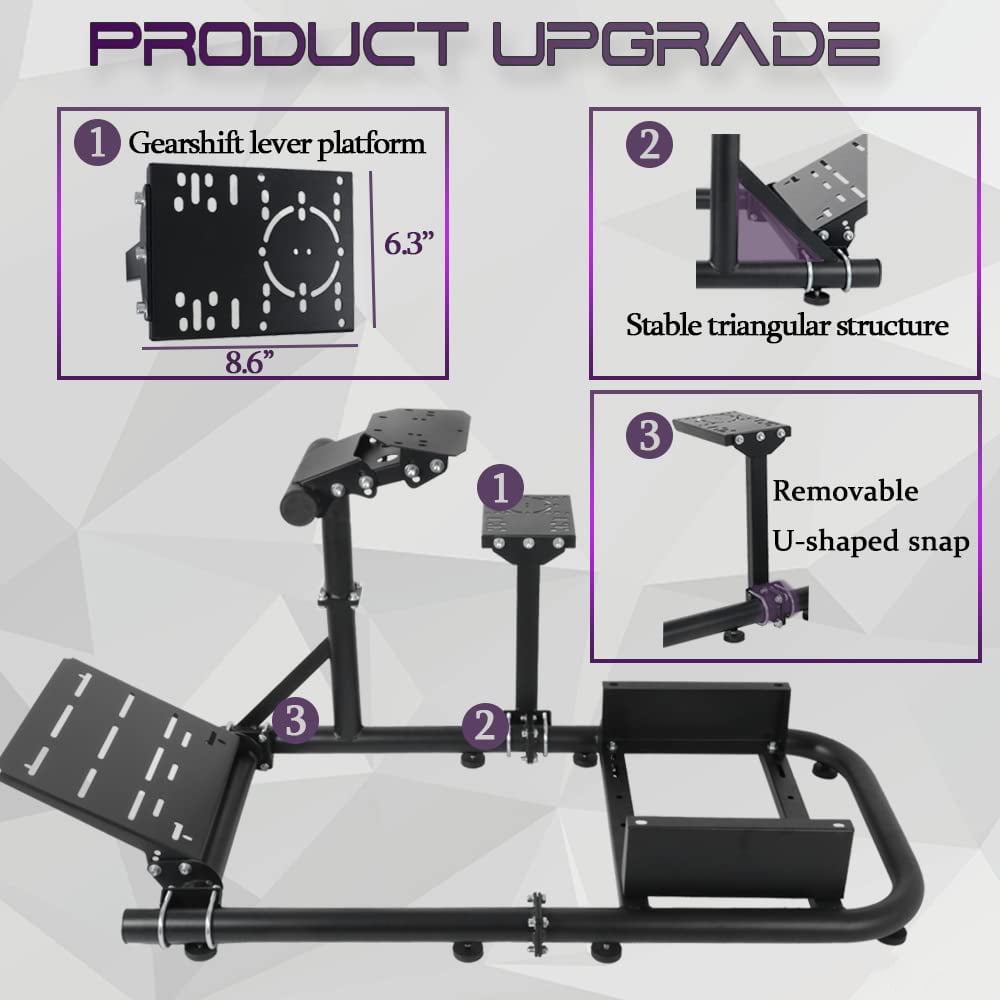 Buy Minneer Single Arm Large Round Tube Game Wheel Stand fit Logitech ...