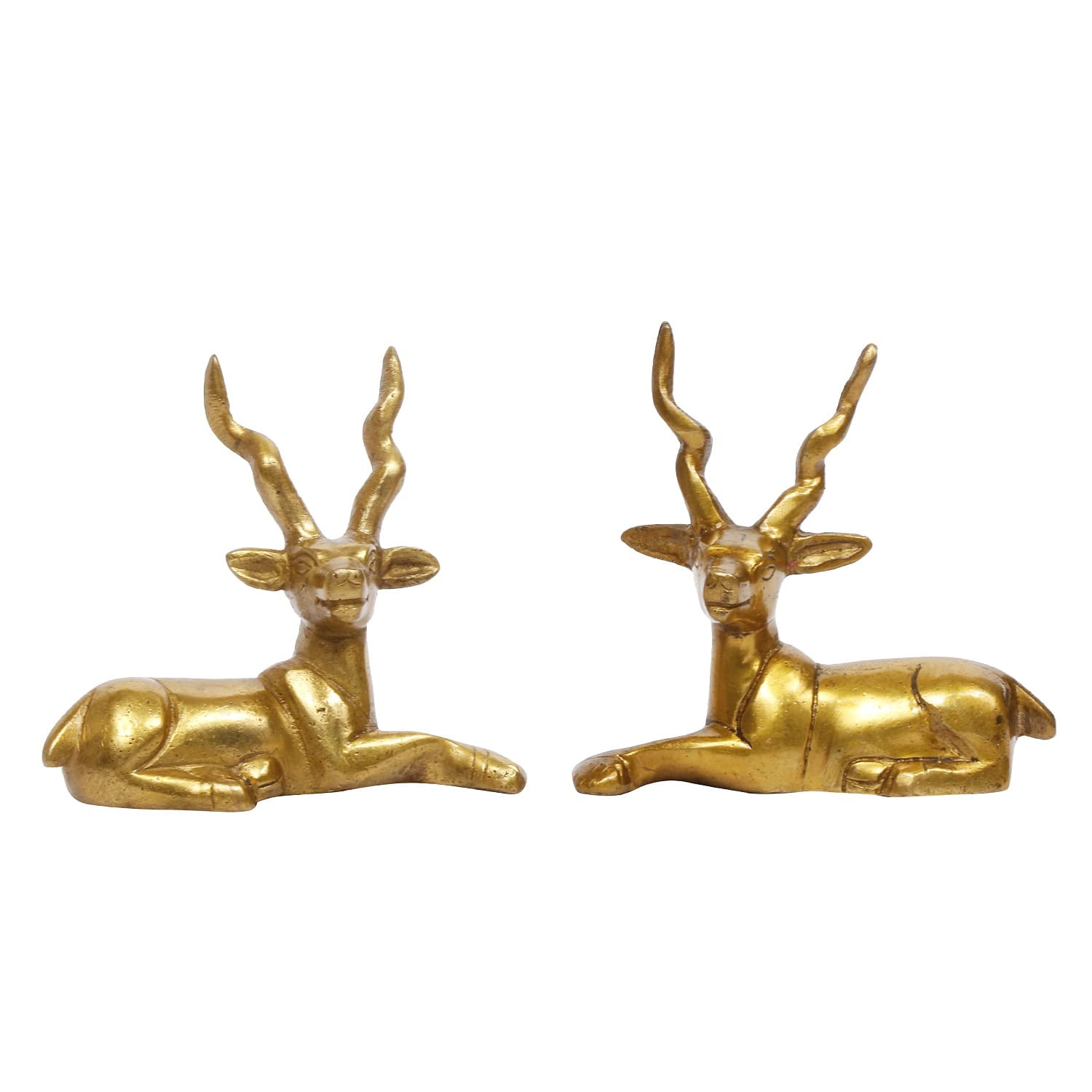 Brass World Brass Decorative Golden Animal Deer Dear Sitting Figurine ...