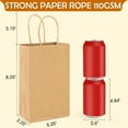 100Pcs Paper Gift Bags 5.25x3.25x8.25'', Small Paper Bag with Handles ...