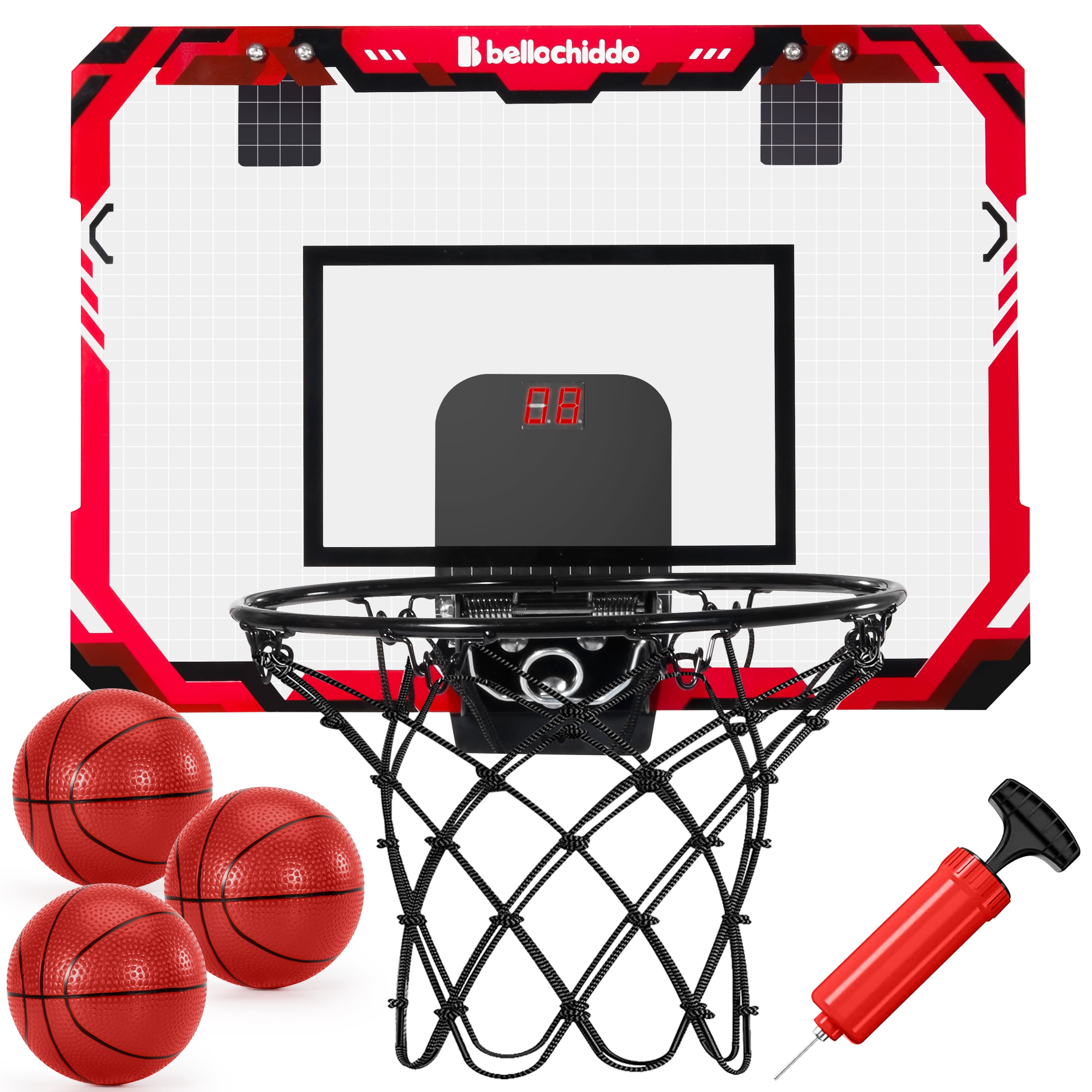 YCFUN Basketball Hoop Indoor for Kids, Automatic Scoring Mini Hoop for ...