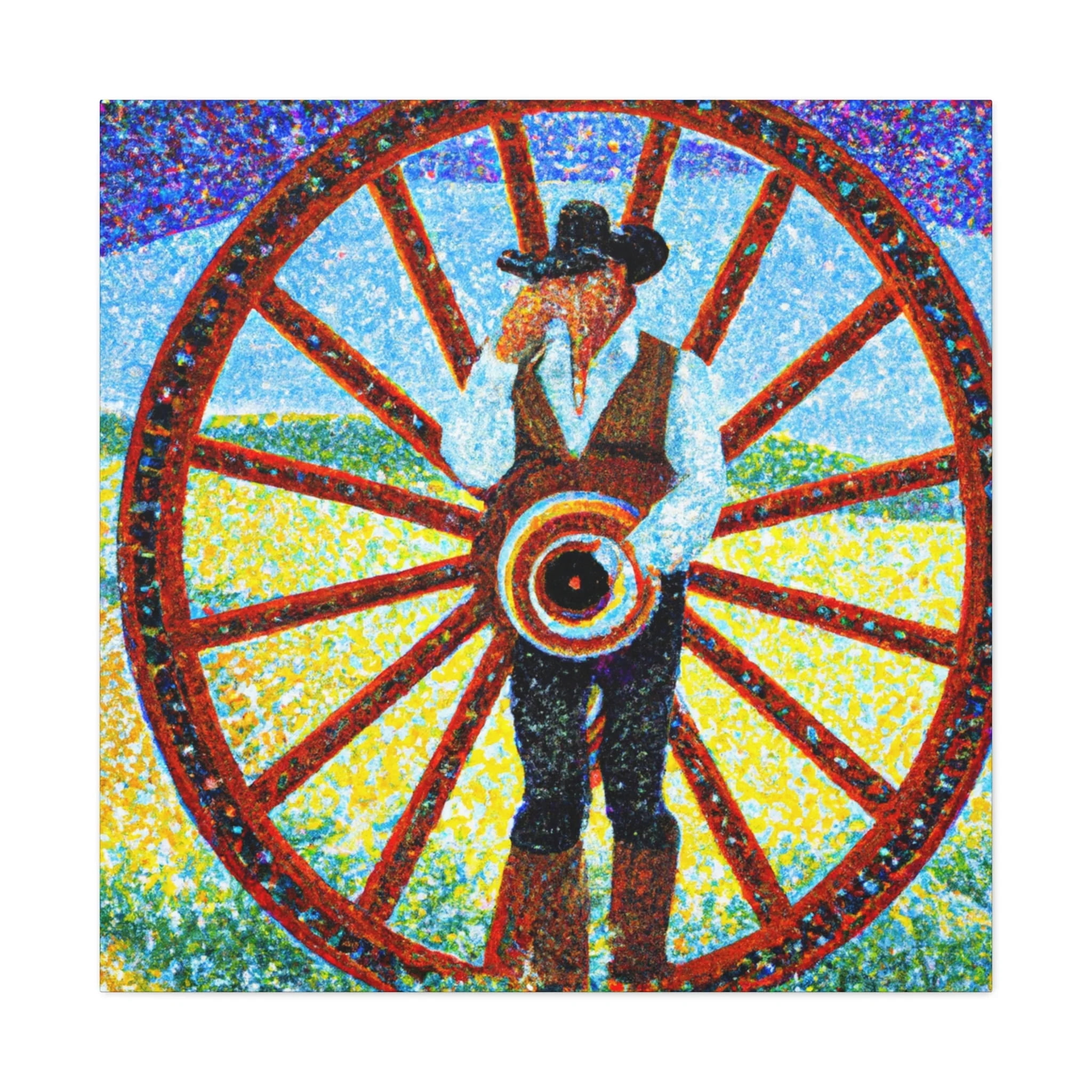 Wheel of Time Pointillism - Canvas - Walmart.com