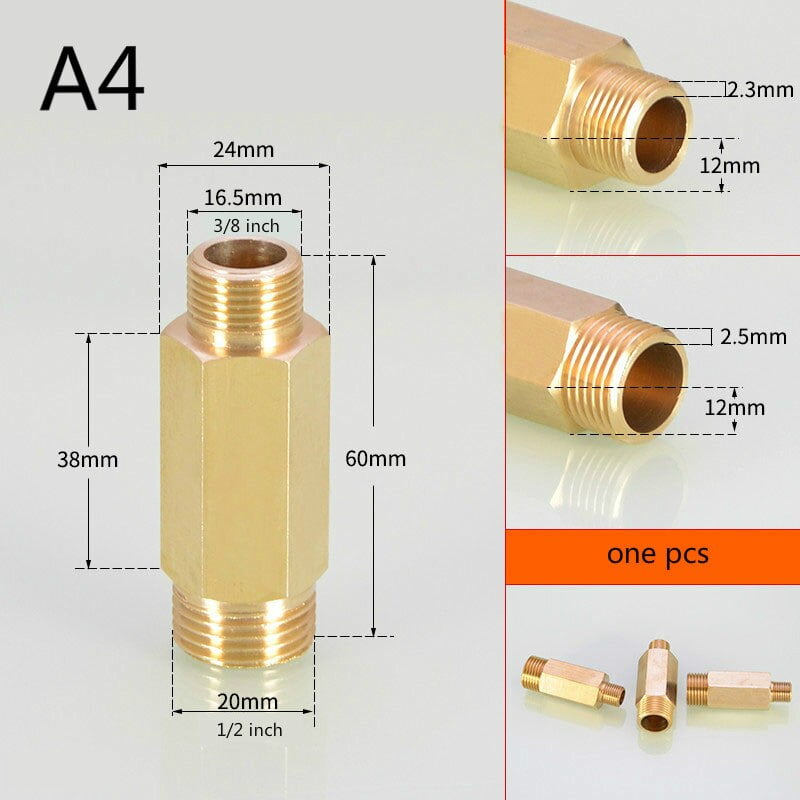 Brass pipe fittings reducing Double Male Connector Joint Copper Coupler ...
