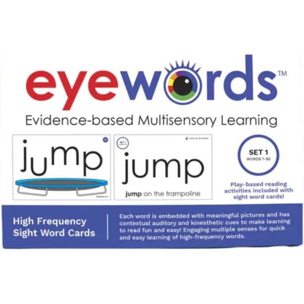 Eyewords Multisensory Sight Word Cards, Set #1, Words 1-50 - Walmart.com