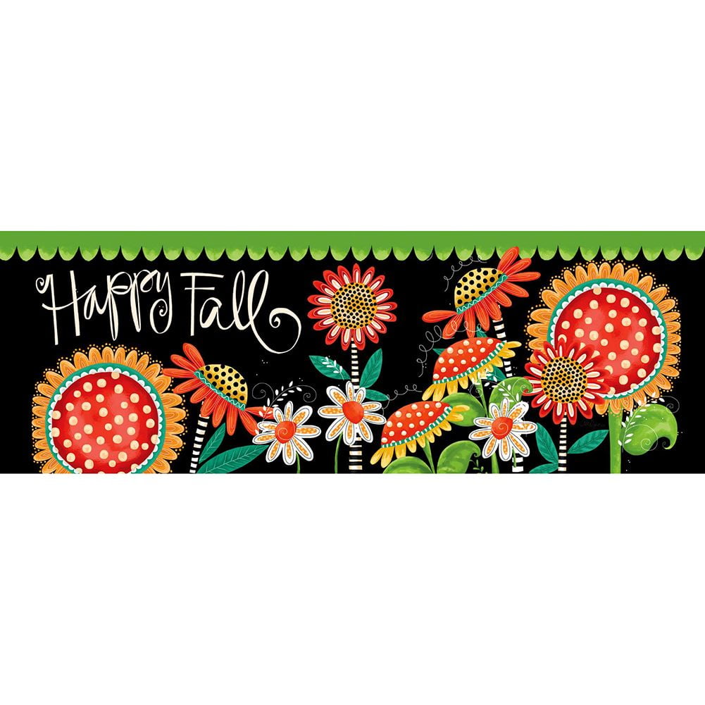 Custom Decor Signature Sign - Happy Fall Flowers - Walmart.com