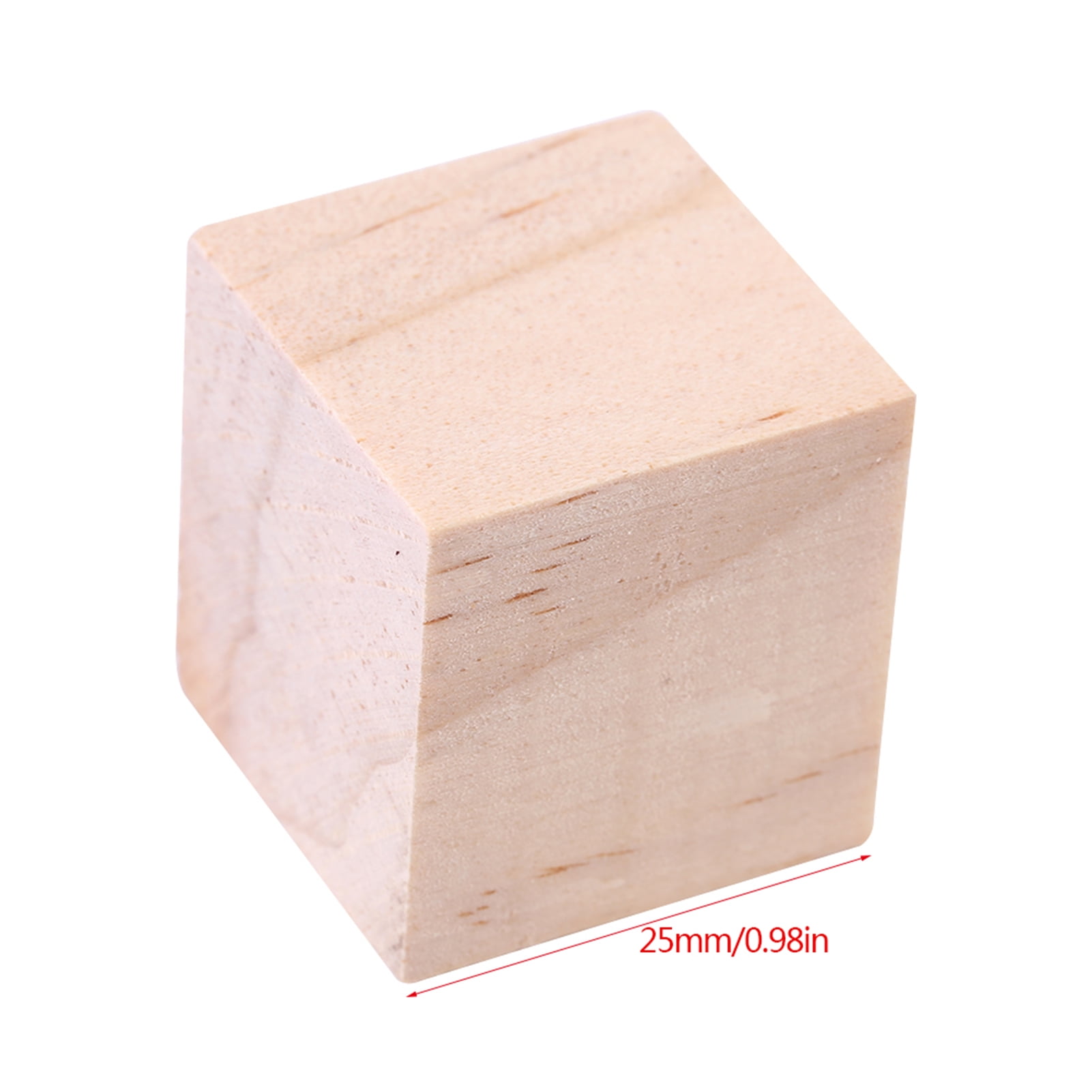 Artesanía de cubos de madera, 10 piezas de bloques de madera naturales ...