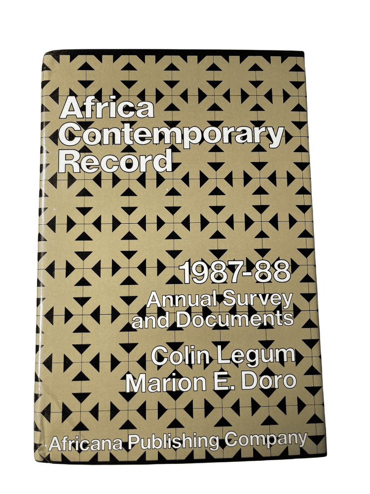 Africa Contemporary Record: Annual Survey and Documents 1987-1988 by ...