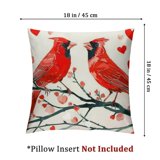 Cardinals Kids Fitted Sheet Queen Size, Red Sparrows Bed Cover with ...