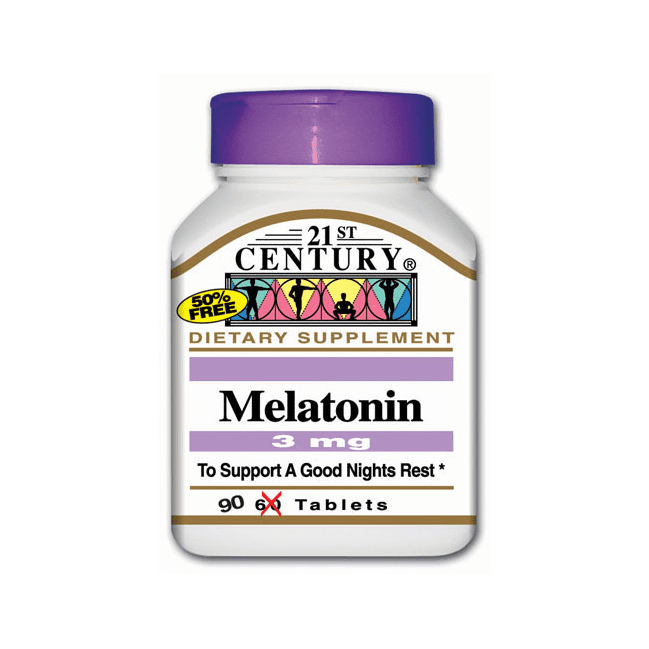 21st Century Melatonin 3 mg 90 Tabs - Walmart.com