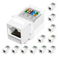 XINDUO-Cat6 RJ45 Keystone Jacks Toolless 12-Pack, Female RJ45 ...