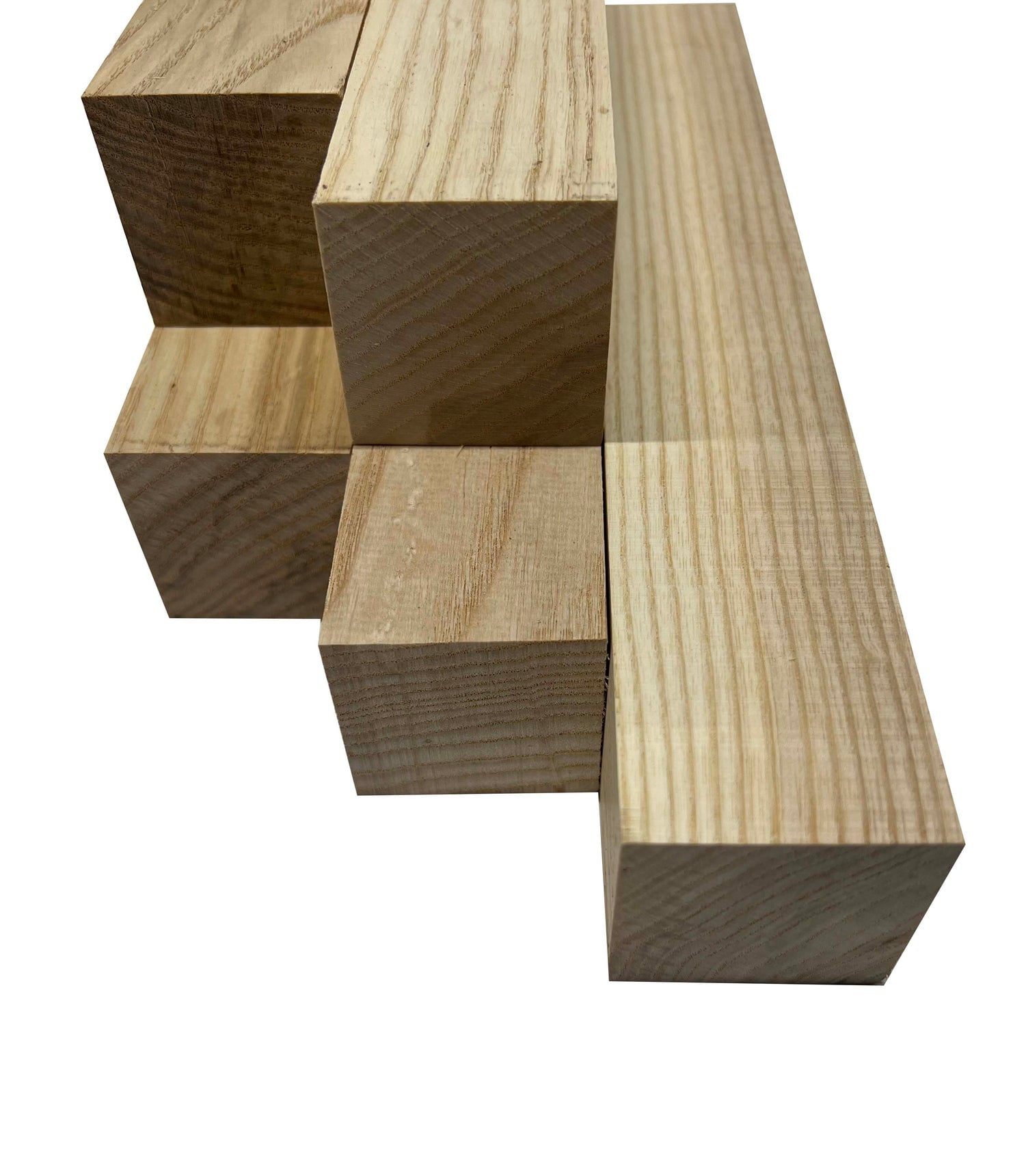 Turning Blanks Combo 2" x 2" (5 Piece ) - White Ash | Turning Wood ...