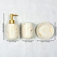 Marble Bathroom Accessories Set, 3 Pcs Ceramic Bathroom Decorations ...