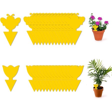 Lepai 50Pcs plug-in fly trap yellow plates yellow sticker plant ...