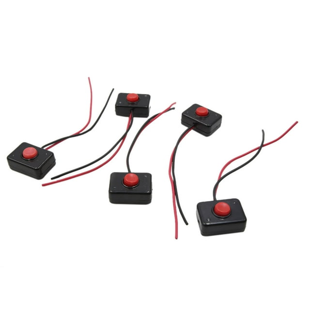 Boat Horn Button 2-Pack Red Momentary Push Button Switches – 12V DC/AC ...