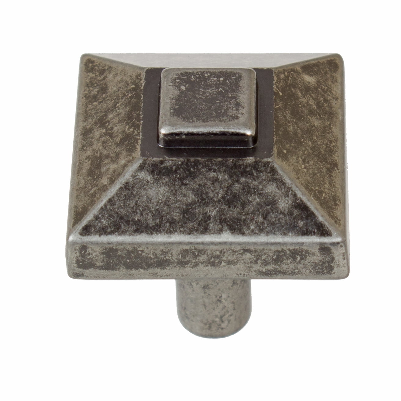 GlideRite 7/8 Inch Classic Square Pyramid Cabinet Knob, Weathered ...
