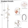 12 PCS Faux Cherry Blossom Branches Decor 18.11 Inch Fake Artificial ...