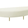 TOV Furniture Bianca Cream Velvet Queen Bench - Walmart.com