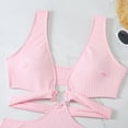 Tejiojio Womens Summer Swimsuit Bikini 2024 Womens Sexy Solid Color