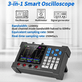 Portable 2-Channel Handheld Oscilloscope 120MHz Bandwidth 500MSa/S ...