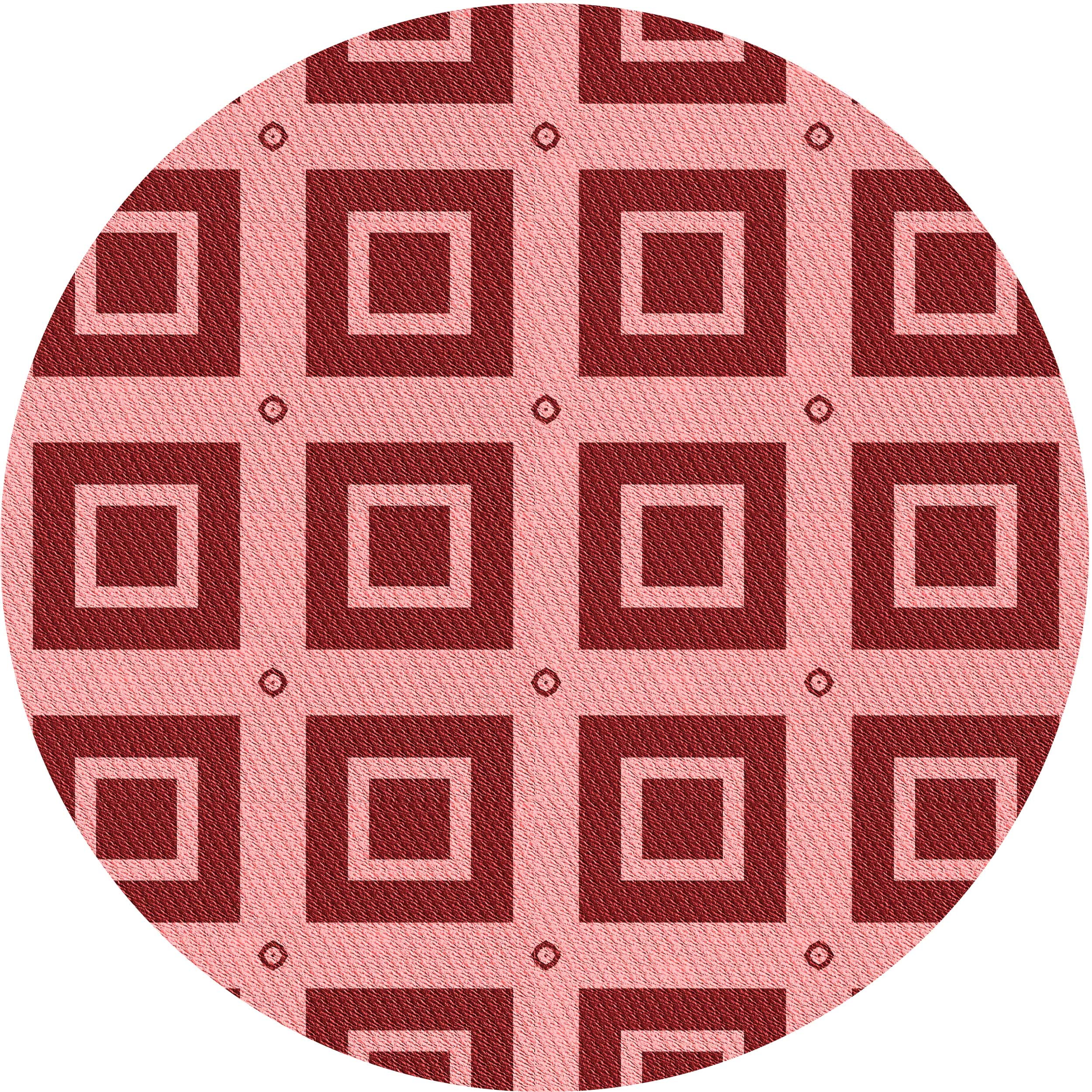 Ahgly Company Indoor Round Patterned Light Coral Pink Area Rugs, 8 ...