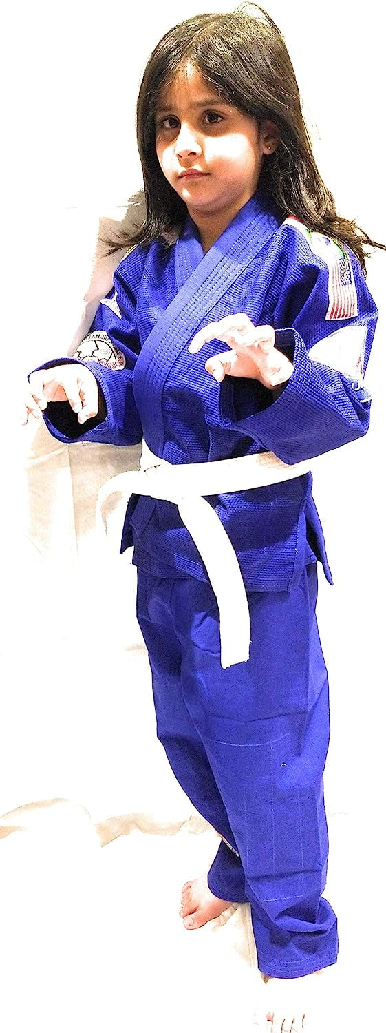Woldorf USA BJJ Kimono Jiu Jitsu/Judo Gi Student Blue Color Kids 1 NO ...