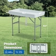 Outdoor Ice Cooler Table, Fill and Chill Desk for Food Drink Beverage ...