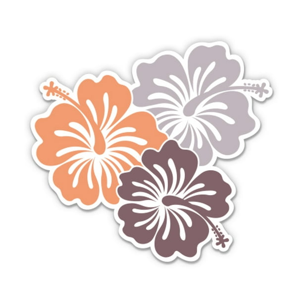 Hibiscus - 3" Vinyl Sticker - For Car Laptop Water Bottle Phone ...