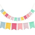 NUOLUX Multicolor Fabric Flags Bunting Garland Flags Banner for Wedding ...