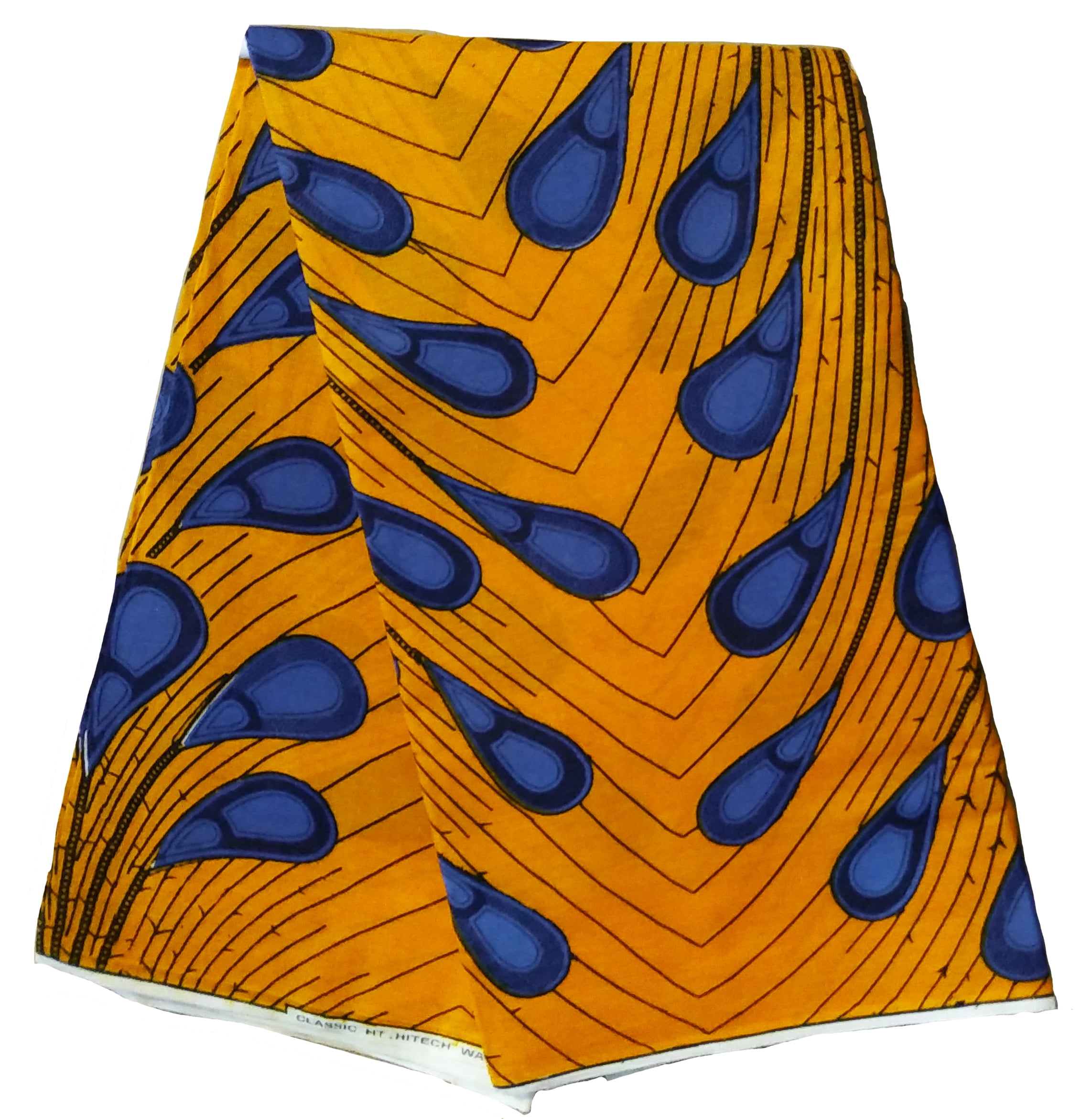 Orange Peacock African Print Fabric - Walmart.com