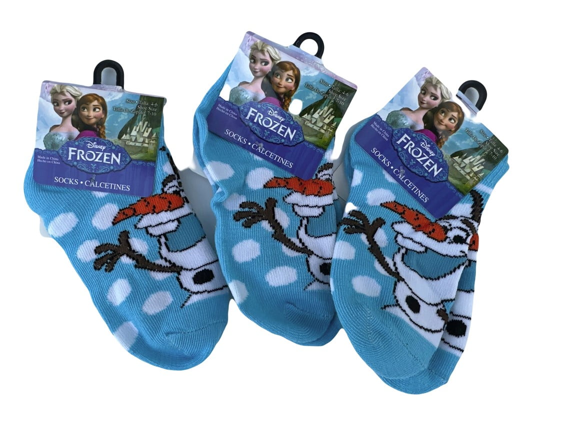 Disney Frozen Olaf 6 pairs Children socks size 4-6 (shoe 7-10 ...