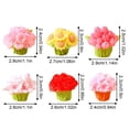 Cute Resin Flower Ornaments Plant Series Mini Flower Potted Desktop ...