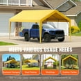 SKYSHALO 10 x 20 Feet Car Shelter Tent Cover Carport Replacement Canopy ...